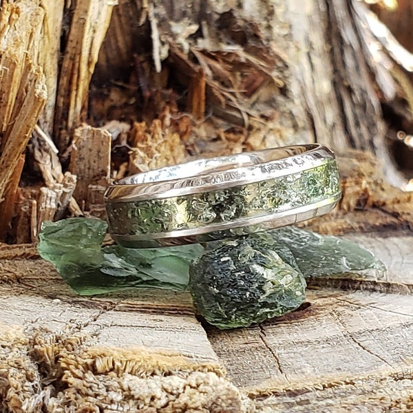 Moldavite Ring Men - Etsy