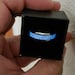Lunar Ice Glow Ring - Moon Dust & Diamond Inlay, Tungsten Titanium ...