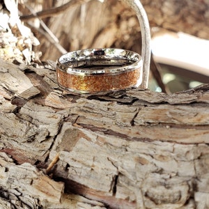 Solar Flair Ring - Sunstone Crystal Inlay, Tungsten Titanium Ceramic ...