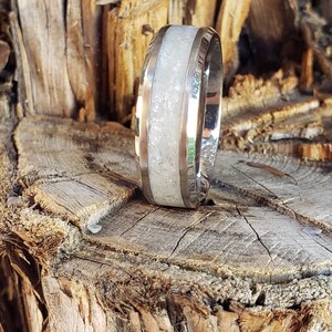 Moon Spirit Ring - Moonstone Crystal Inlay, Tungsten Titanium Ceramic ...