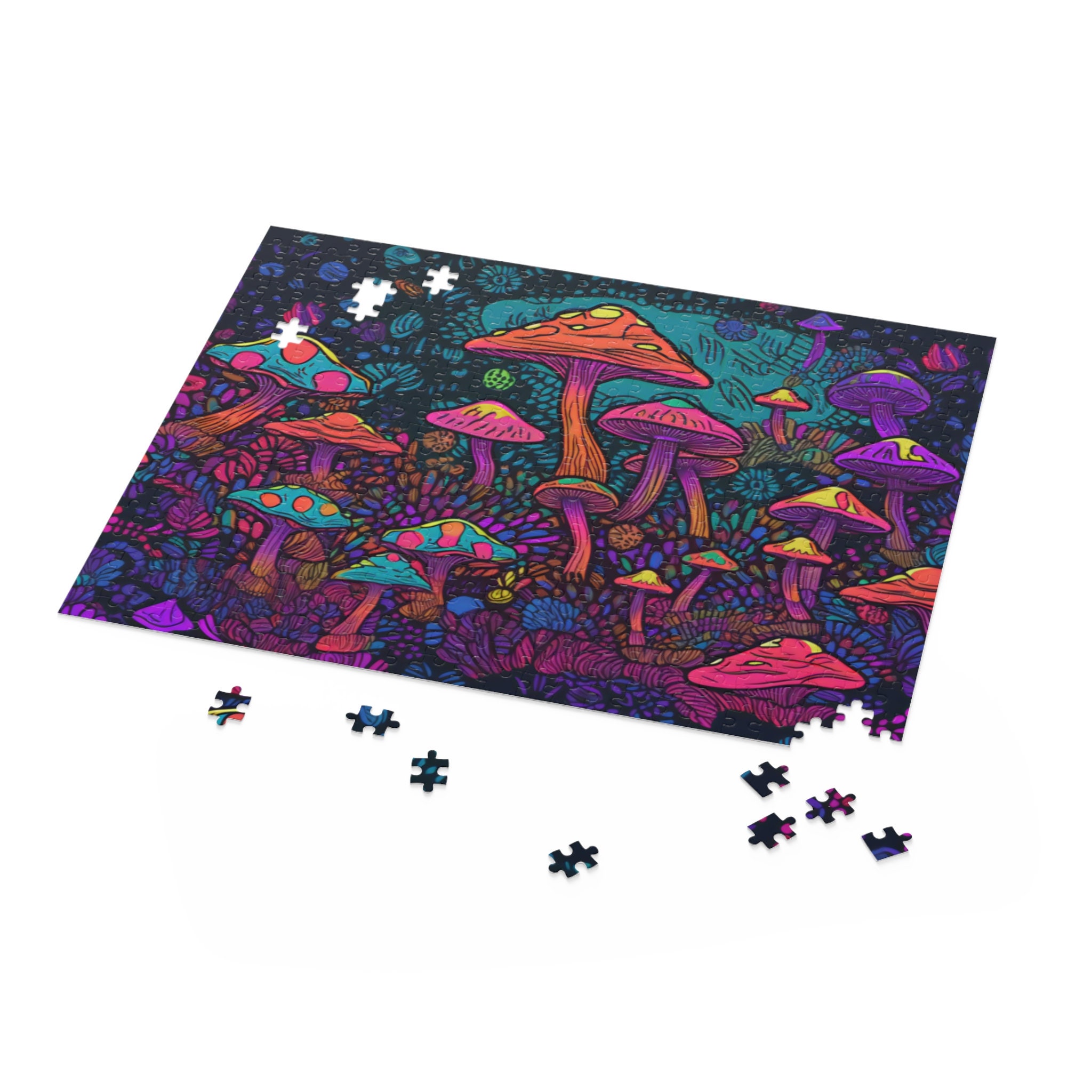 Psychedelic Fungi Field Puzzle - Mind-bending Mushroom Landscape - 1000 ...