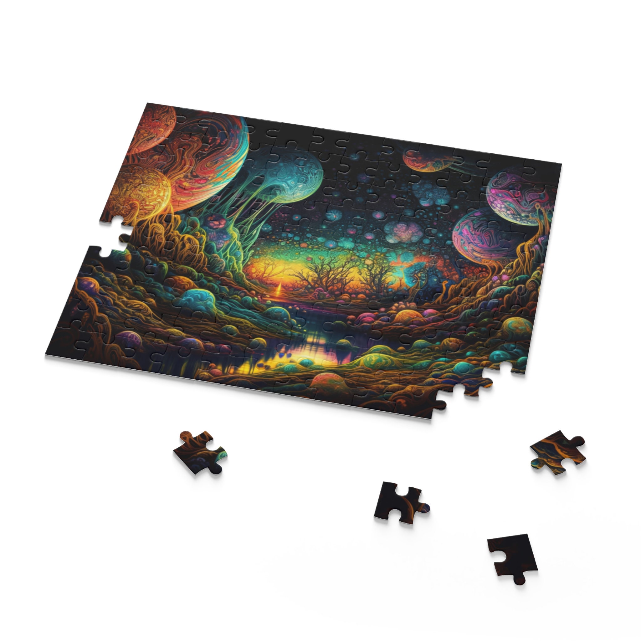 Jigsaw Puzzle Psychedelic Art Puzzle Trippy Artwork Puzzle Custom ...