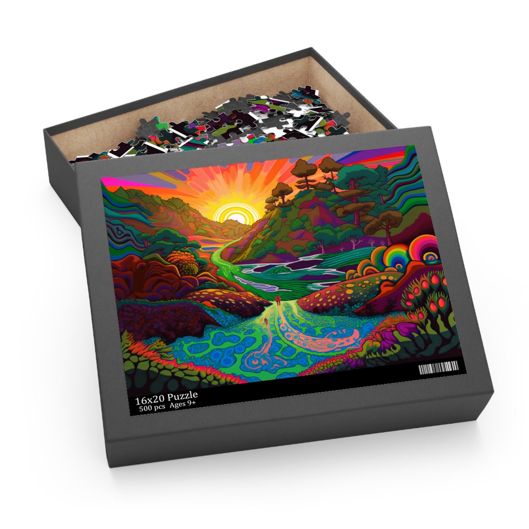 Jigsaw Puzzle Psychedelic Art Puzzle Trippy Artwork Puzzle Custom ...
