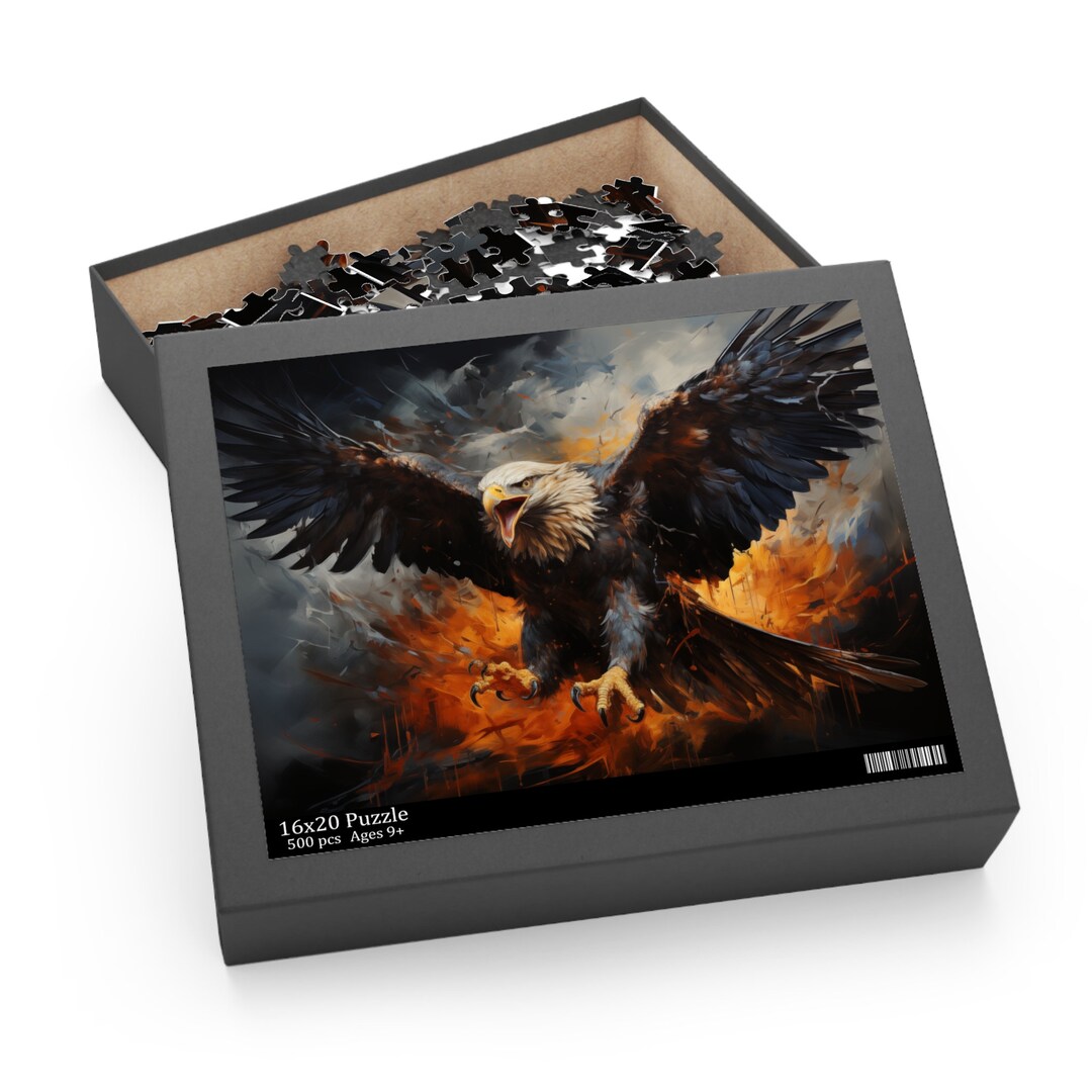 Patriotic Eagle Jigsaw Puzzle, American Themed Puzzle, Bald Eagle ...