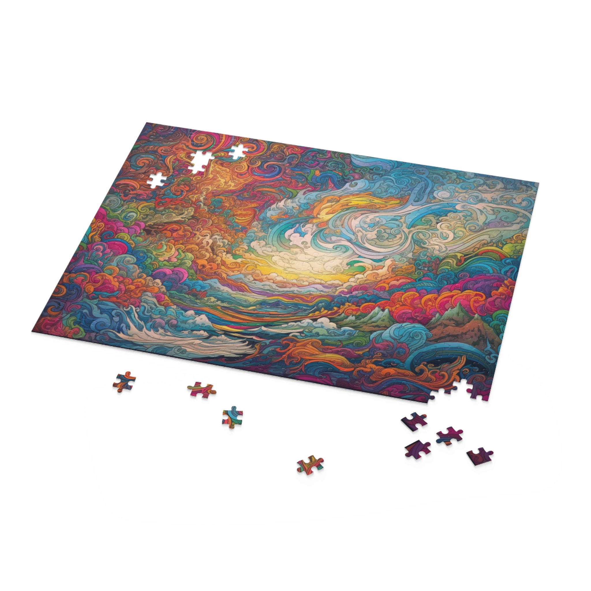 Jigsaw Puzzle Psychedelic Art Puzzle Trippy Artwork Puzzle Custom ...