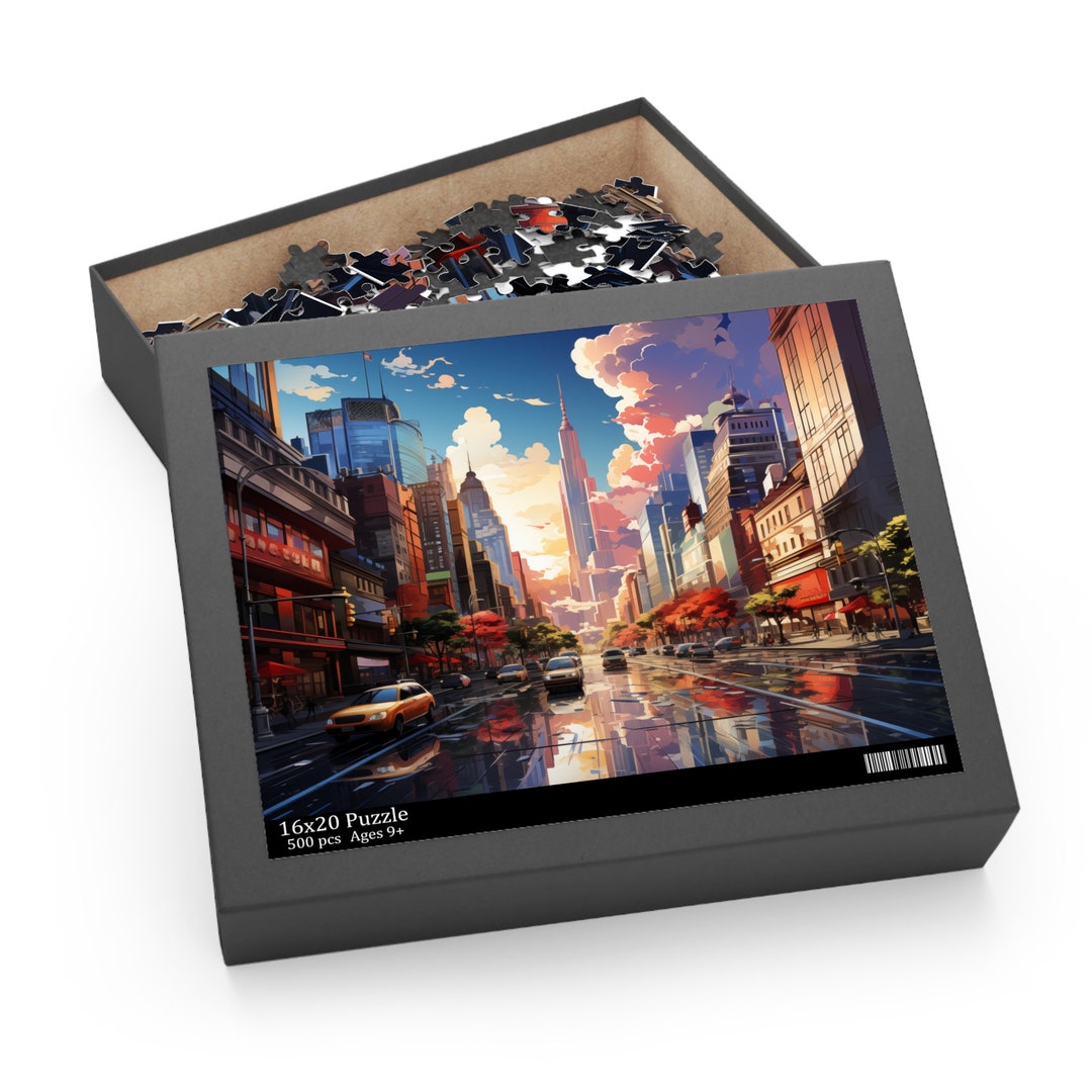 City Skyline Puzzle, Challenging Puzzles for Adult Gifts, Jigsaw ...