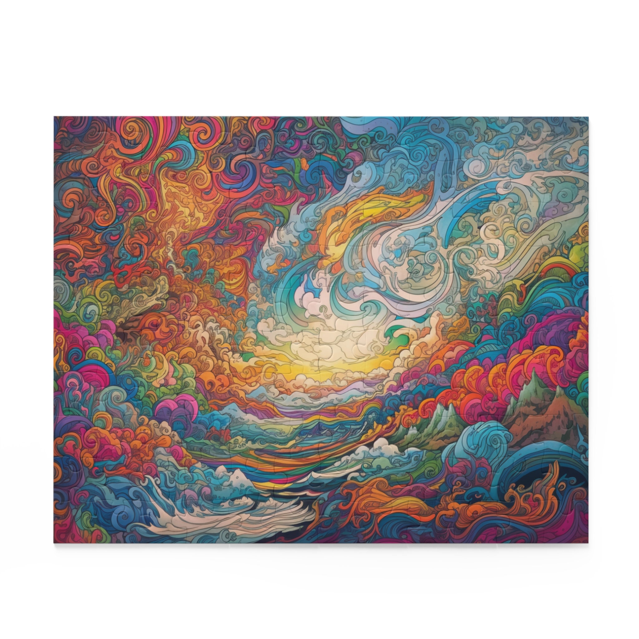 Jigsaw Puzzle Psychedelic Art Puzzle Trippy Artwork Puzzle Custom ...