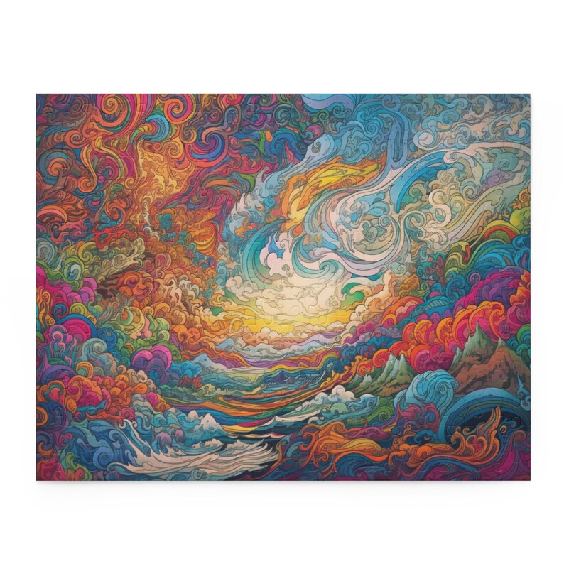 Jigsaw Puzzle Psychedelic Art Puzzle Trippy Artwork Puzzle Custom ...