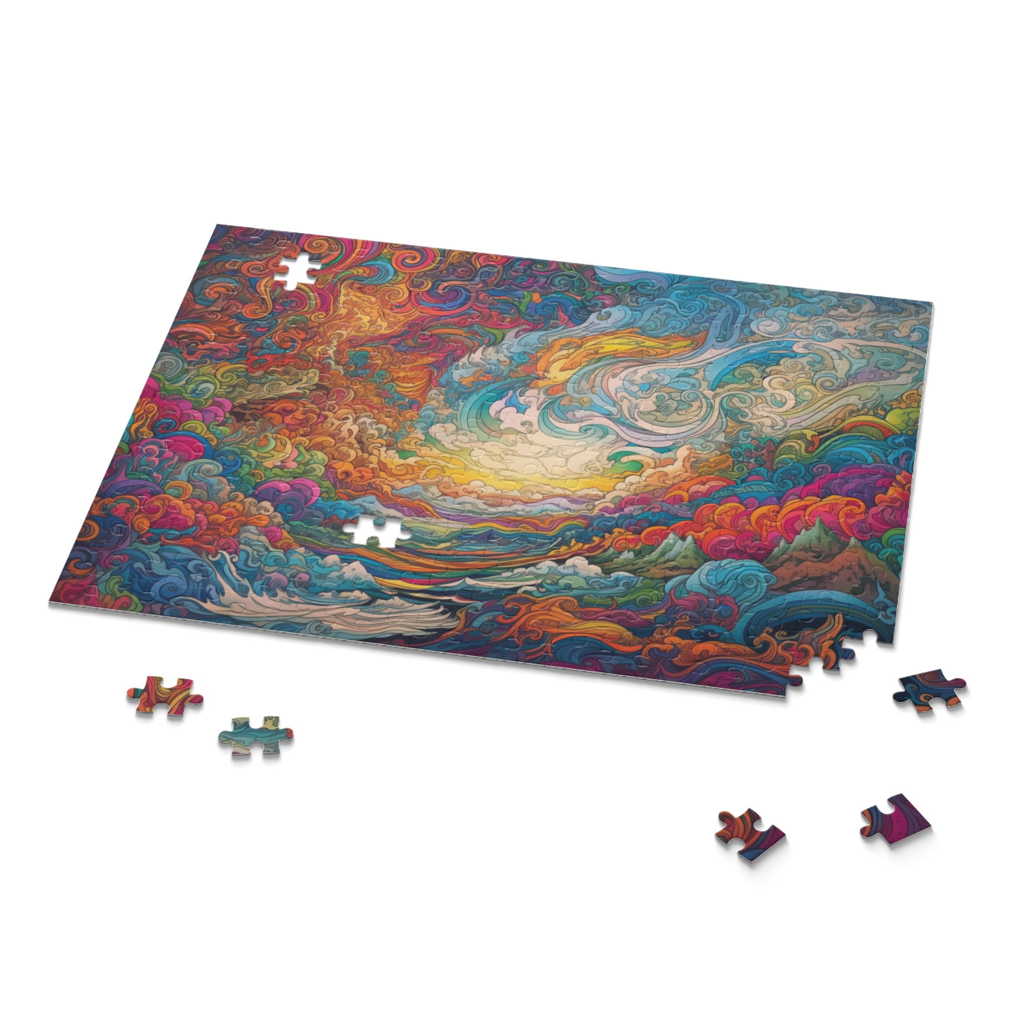 Jigsaw Puzzle Psychedelic Art Puzzle Trippy Artwork Puzzle Custom ...