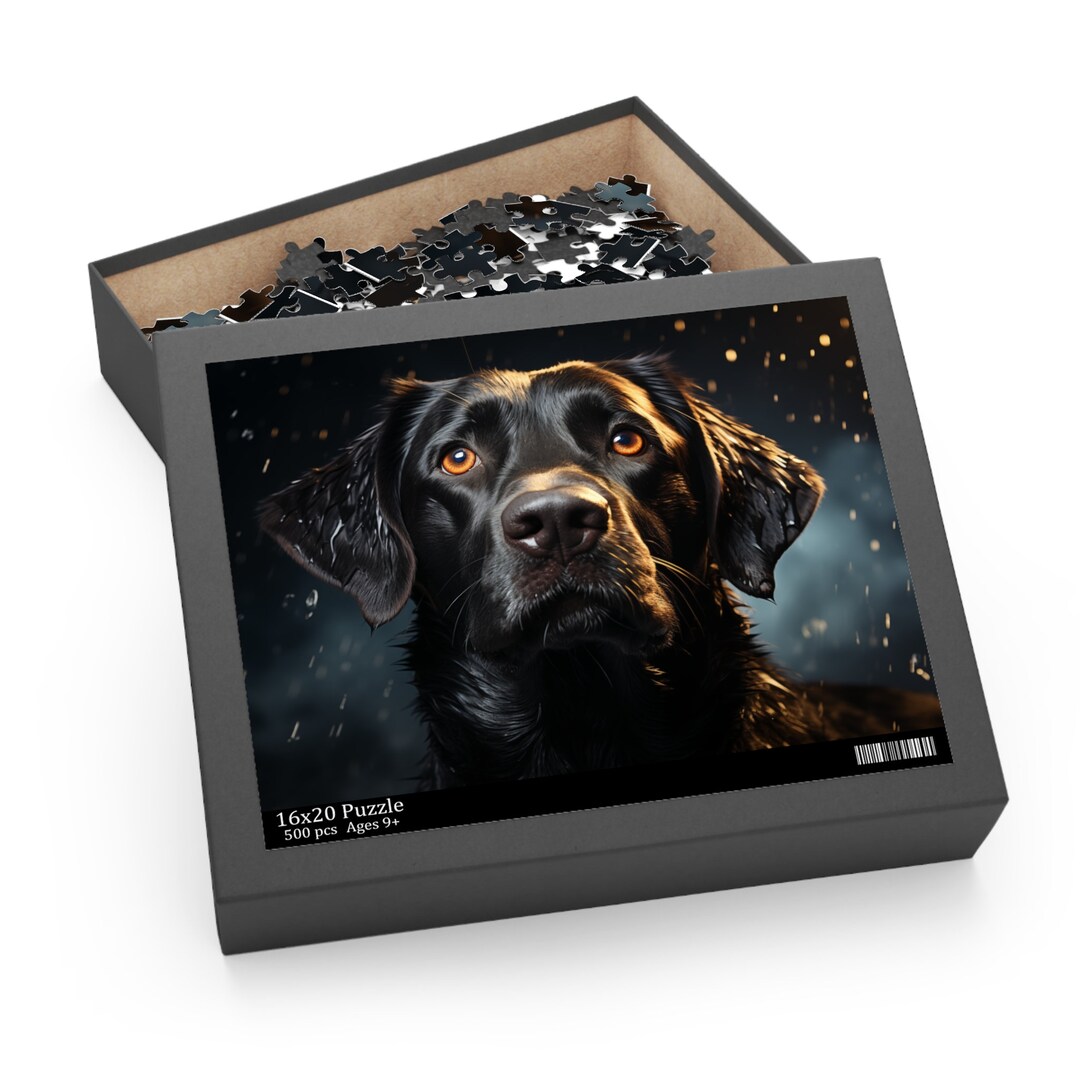 Black Lab Jigsaw Puzzle, Black Lab Dog, Black Lab Puzzle, Gift for Dog ...