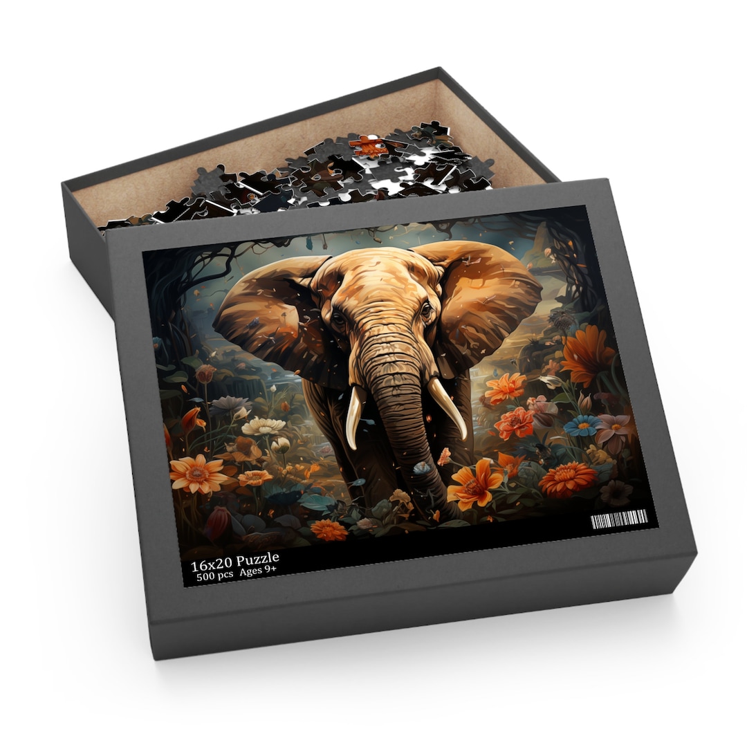 Elephant Puzzle, Jigsaw Puzzle of an Elephant, Puzzle of an Elephant ...