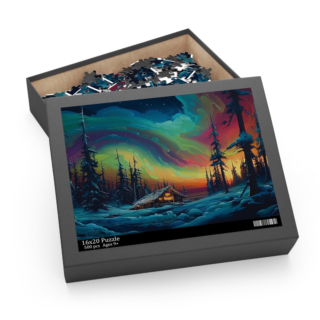Enchanting Psychedelic Northern Lights Puzzle - Mind-bending Colors and ...