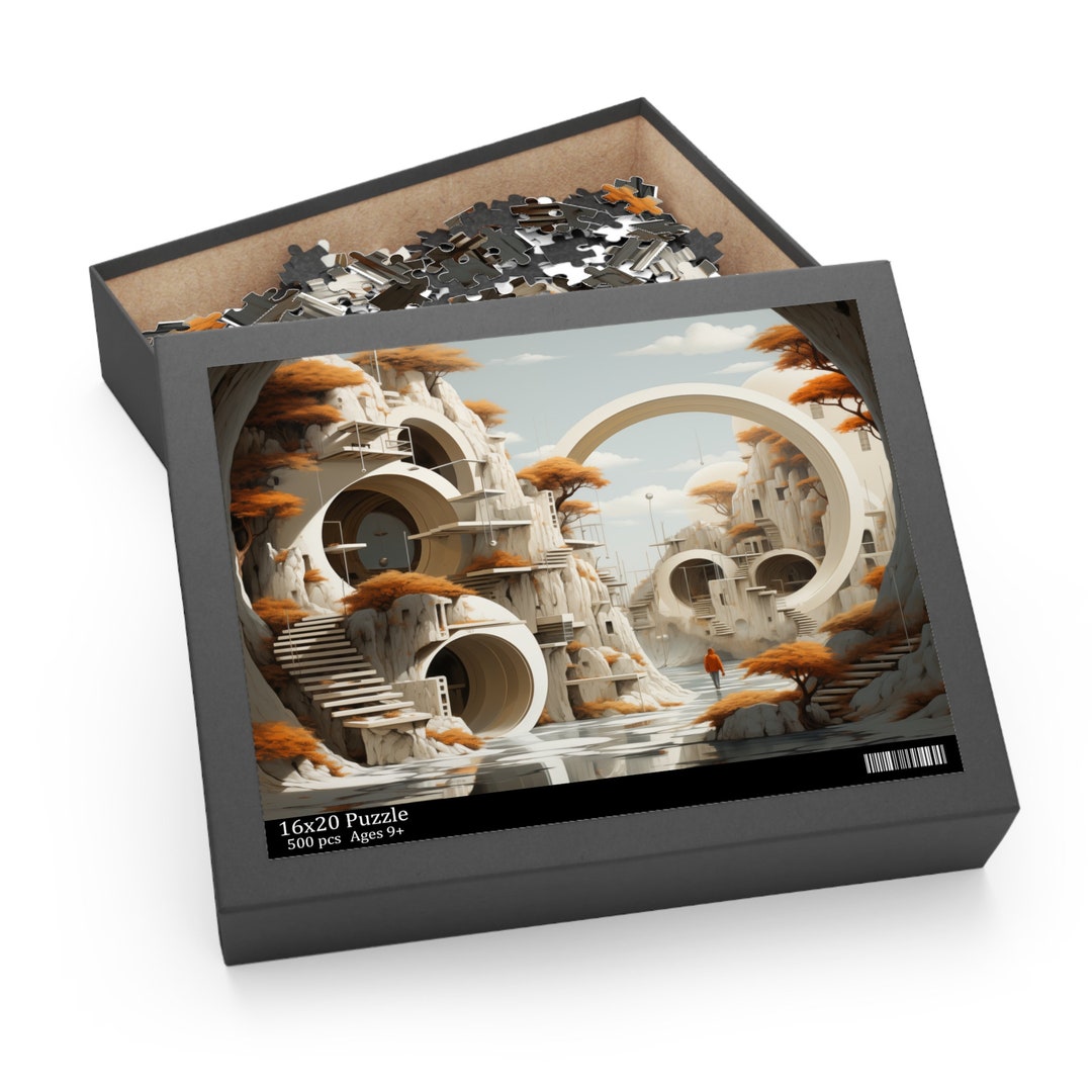 Challenging Jigsaw Puzzle, Trippy Art Work Puzzle, Confusing Puzzle ...