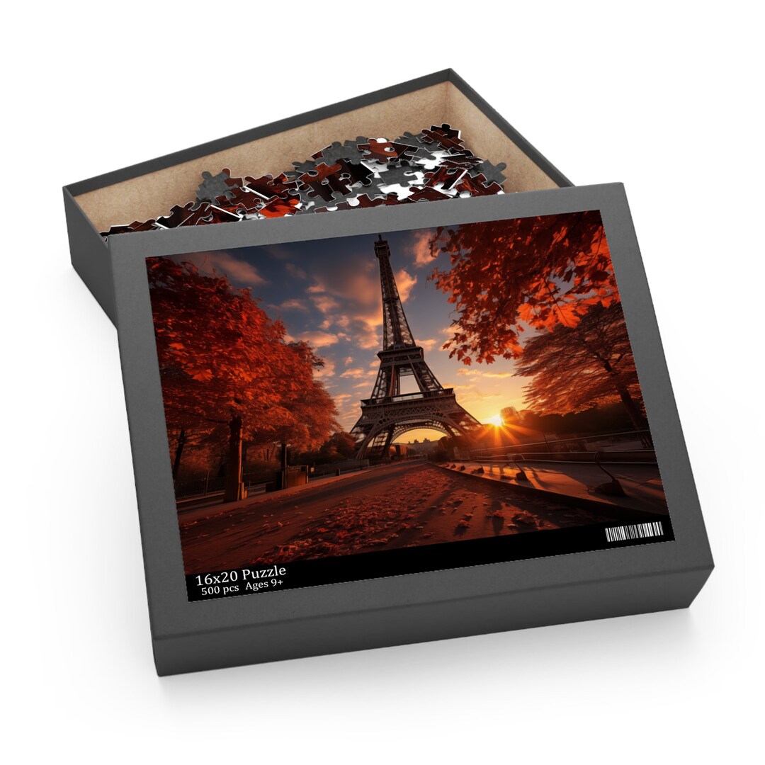 Eiffel Tower Jigsaw Puzzle, Wonder of the World Puzzle, Paris France Art Puzzle, Puzzle for ...