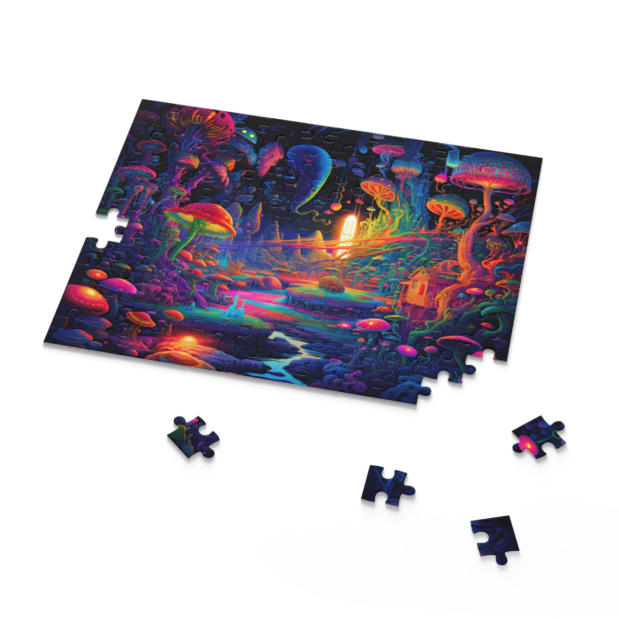 Jigsaw Puzzle Psychedelic Art Puzzle Trippy Artwork Puzzle Custom ...