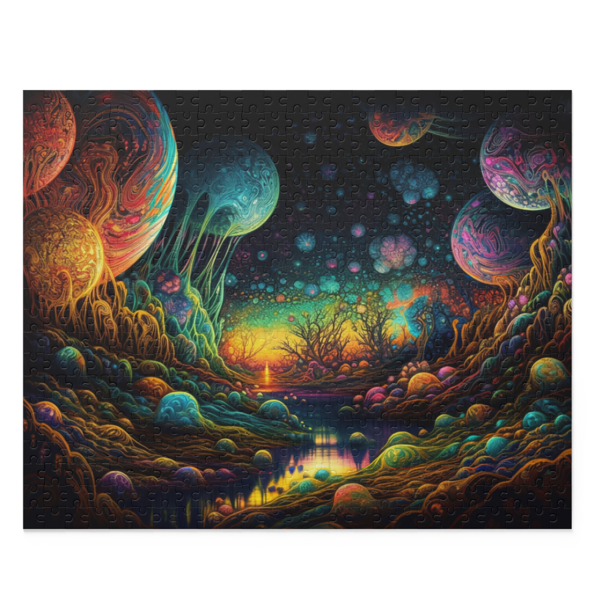 Jigsaw Puzzle Psychedelic Art Puzzle Trippy Artwork Puzzle Custom ...