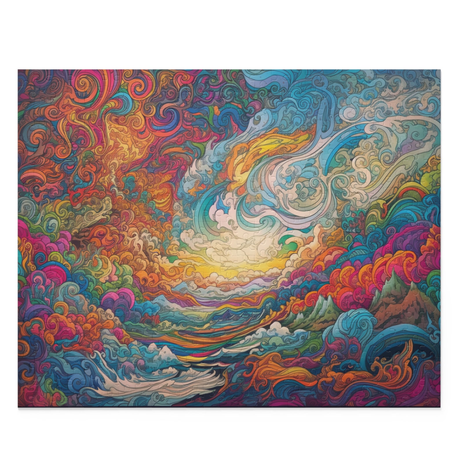 Jigsaw Puzzle Psychedelic Art Puzzle Trippy Artwork Puzzle Custom ...