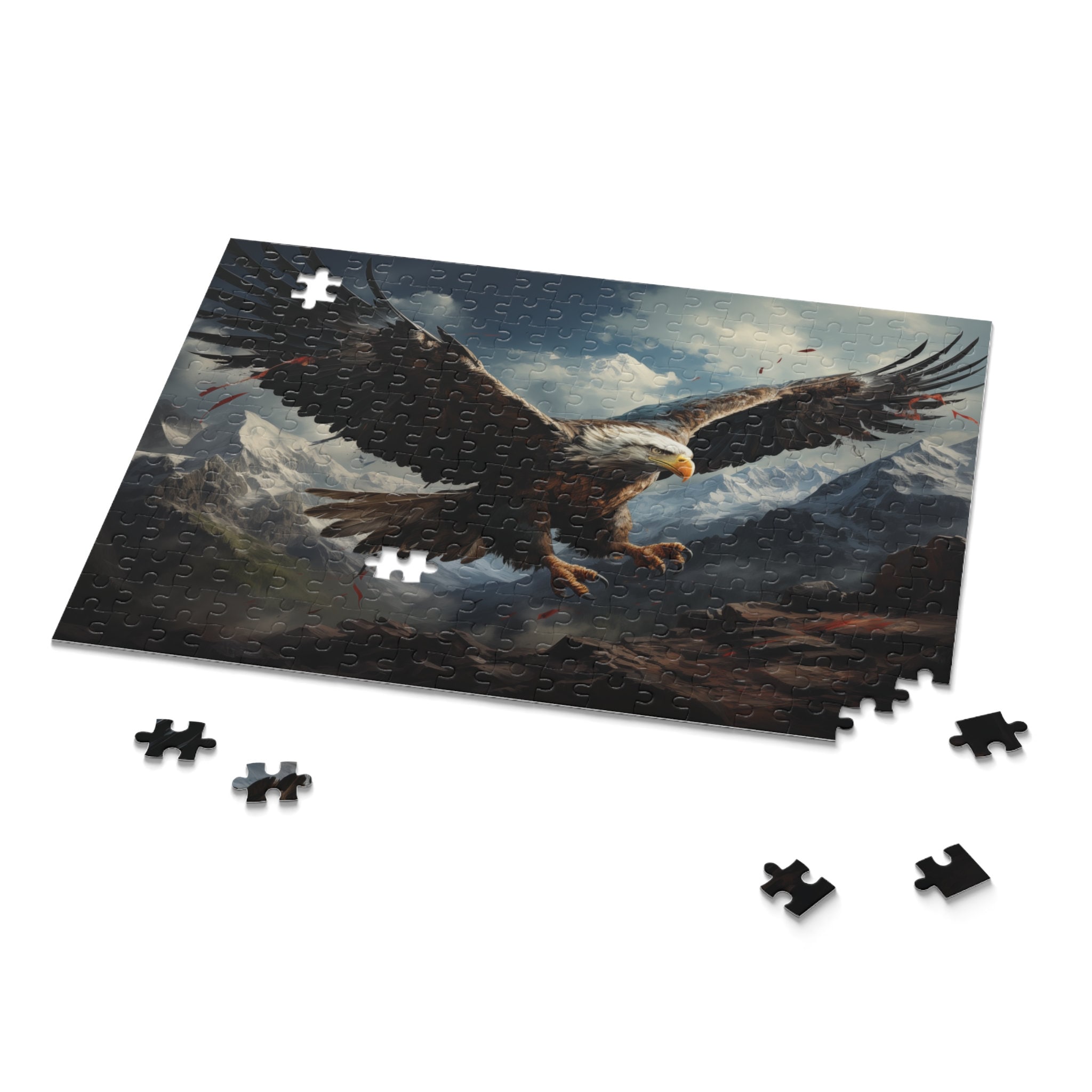Bald Eagle Jigsaw Puzzle, Eagle Soaring Over Mountains, Jigsaw Puzzle ...