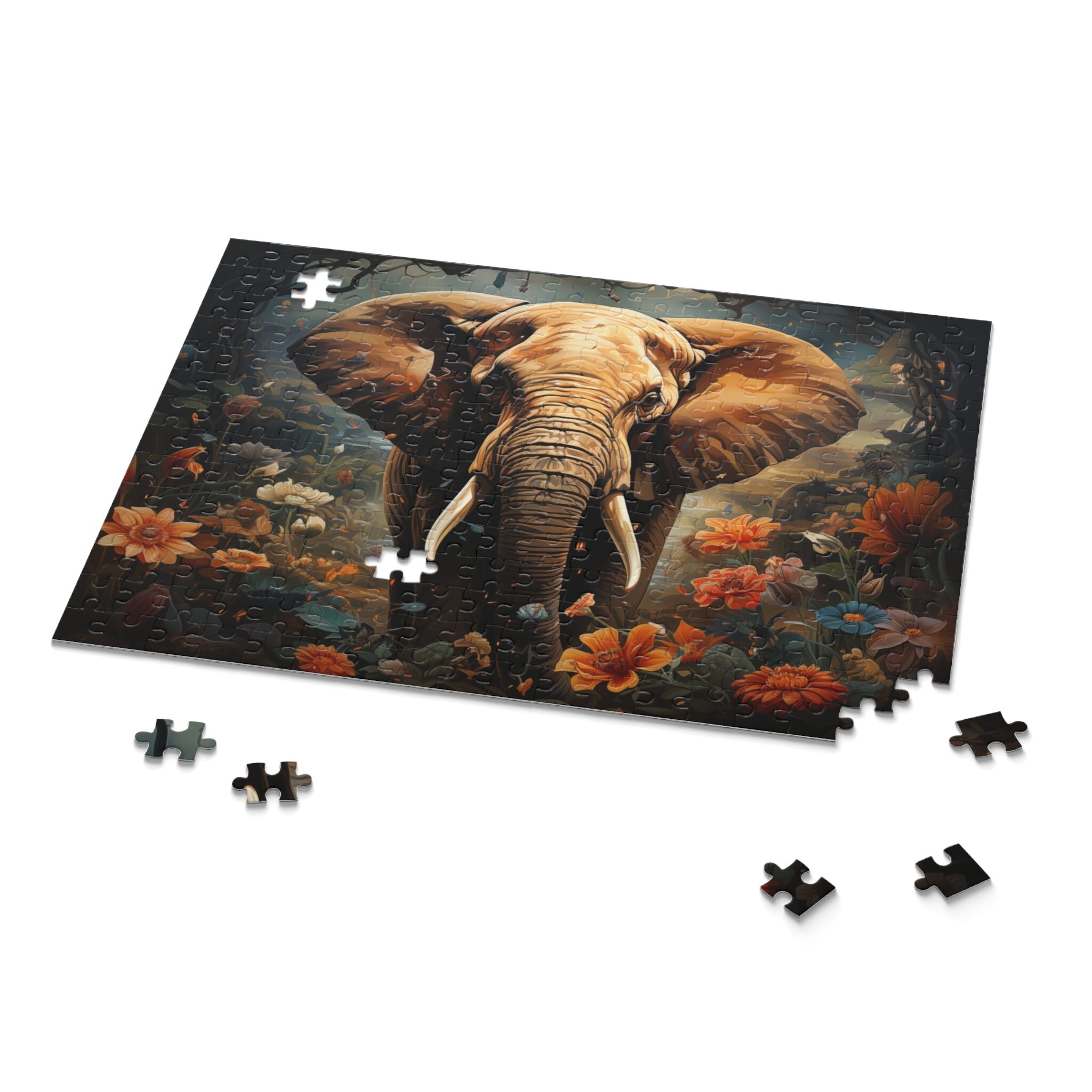 Elephant Puzzle, Jigsaw Puzzle of an Elephant, Puzzle of an Elephant ...