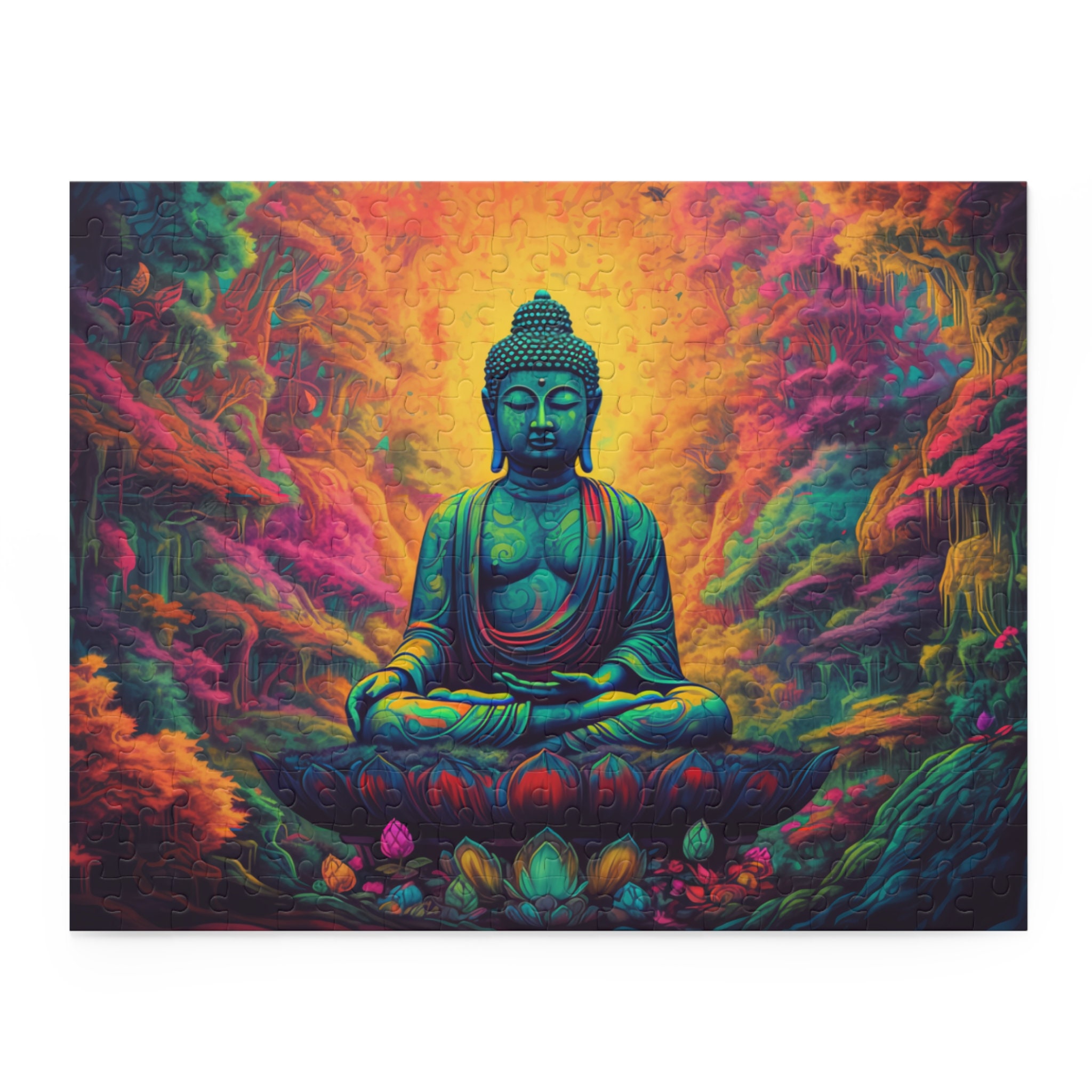 Psychedelic Buddha Puzzle Mind-expanding Jigsaw Art for Inner Harmony ...