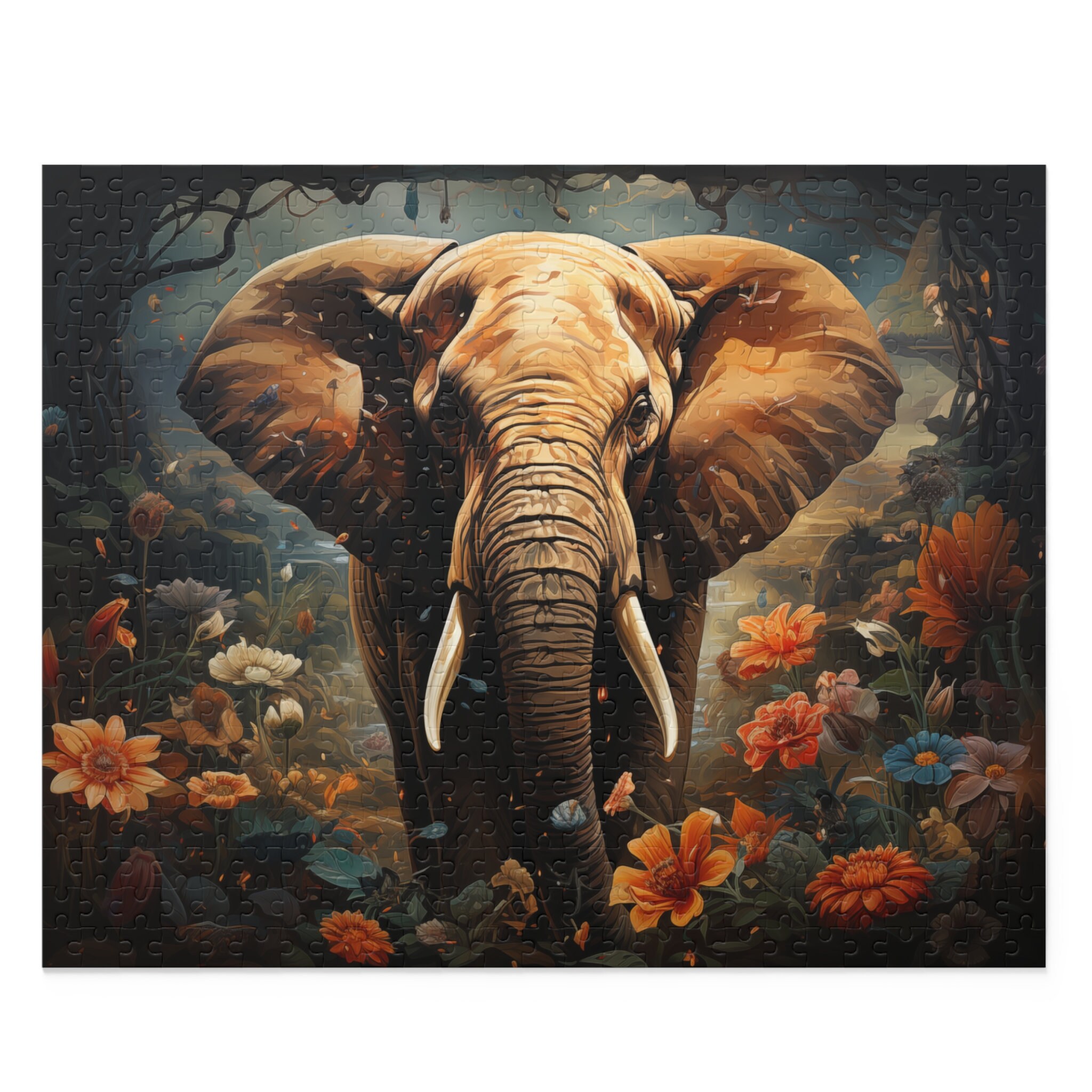 Elephant Puzzle, Jigsaw Puzzle of an Elephant, Puzzle of an Elephant ...