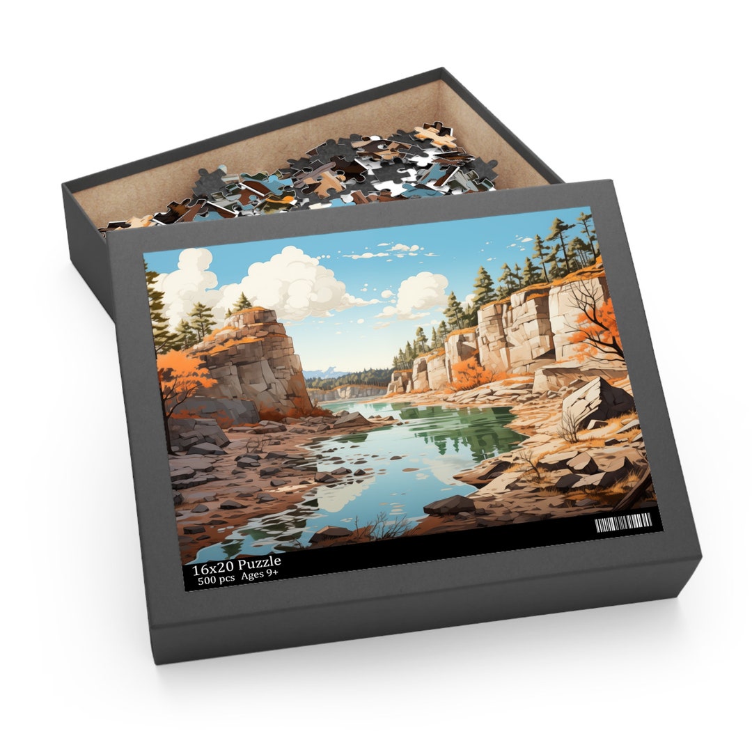 River Jigsaw Puzzle, Nature Puzzle Jigsaw, Puzzle of Forest, Jigsaw ...