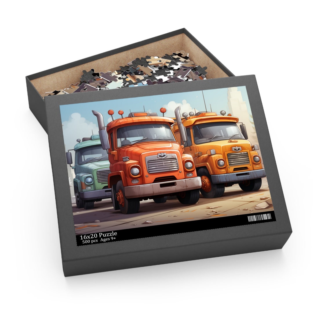 Truck Lovers Puzzle, Truck Toys and Games, Truck Puzzle for Trucker ...