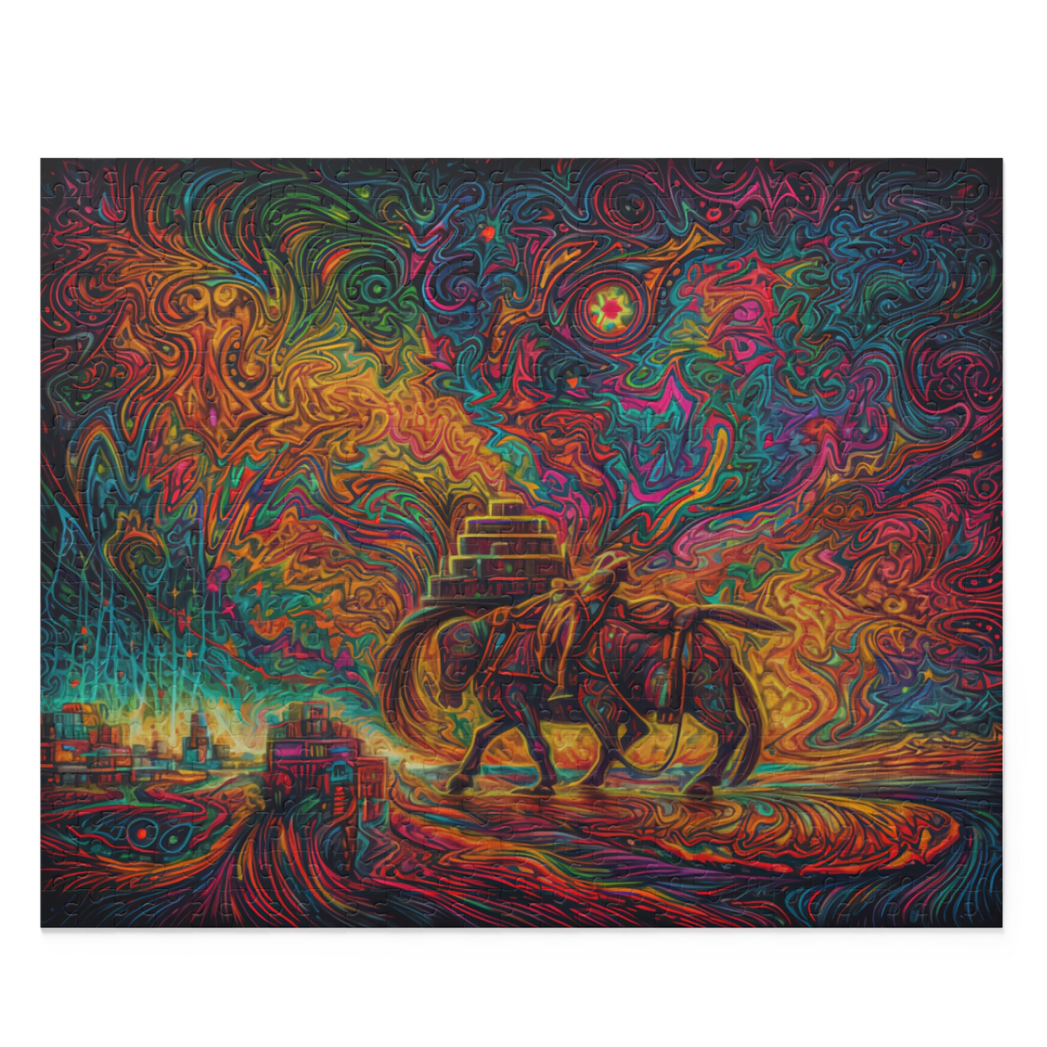 Jigsaw Puzzle Psychedelic Art Puzzle Trippy Artwork Puzzle Custom ...