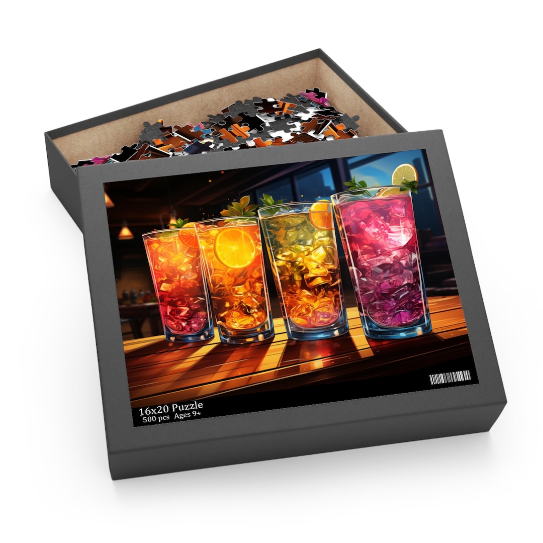 Drinks Puzzle, Jigsaw Puzzle for Adults, Brunch Food Drink Puzzle ...