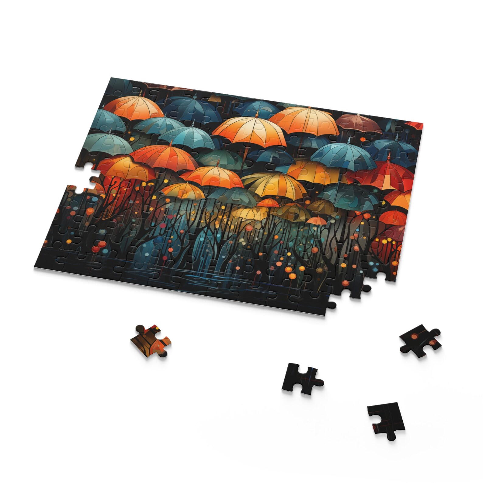 Psychedelic Jigsaw Puzzle, Trippy Puzzles for Gift, Umbrella Puzzle ...
