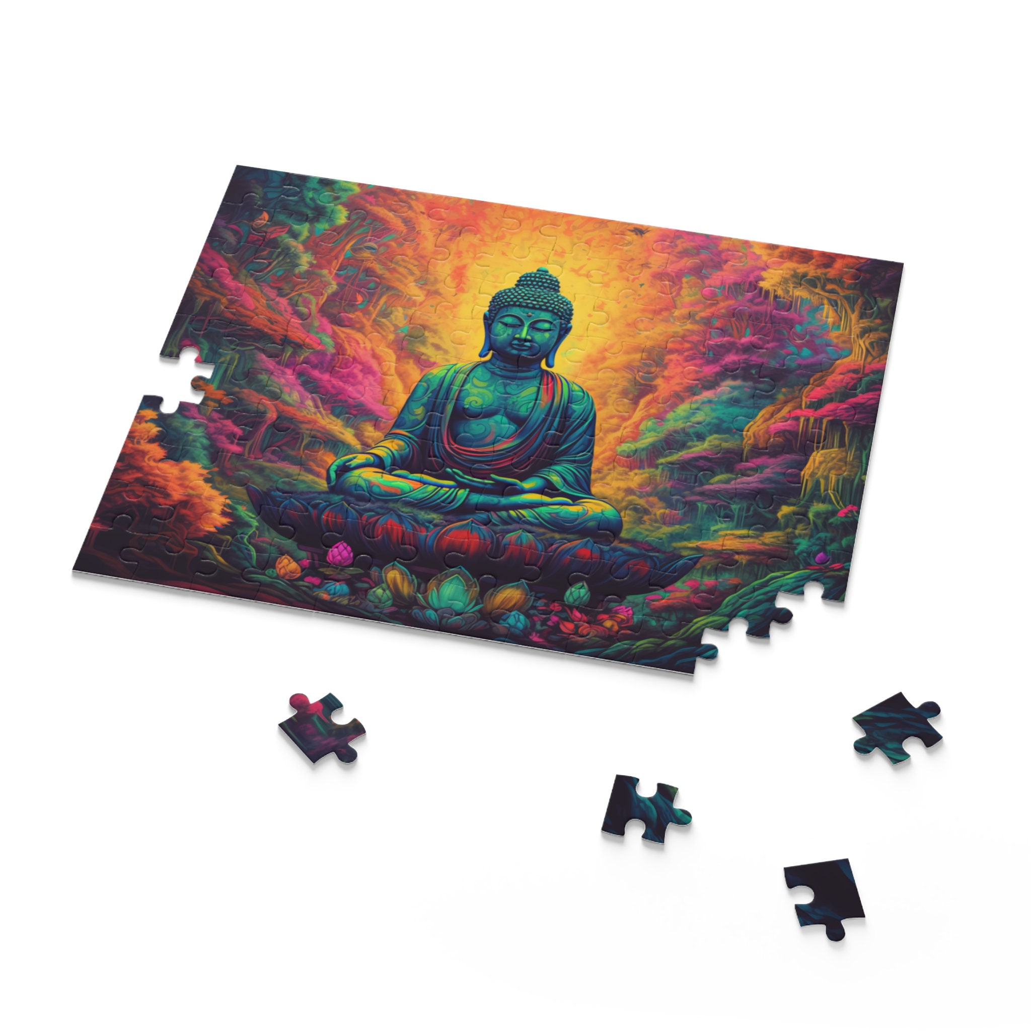 Psychedelic Buddha Puzzle Mind-expanding Jigsaw Art for Inner Harmony ...