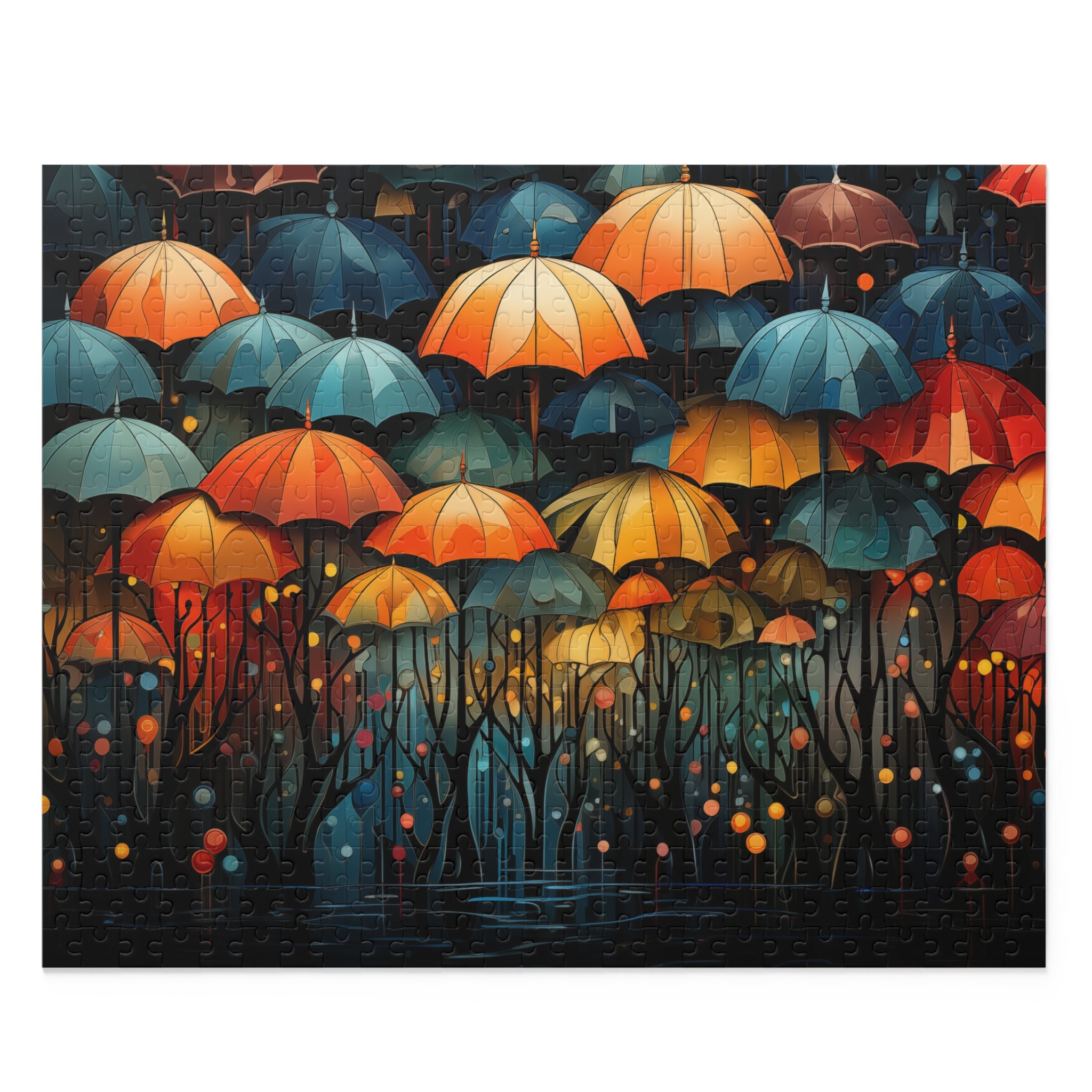 Psychedelic Jigsaw Puzzle, Trippy Puzzles for Gift, Umbrella Puzzle ...