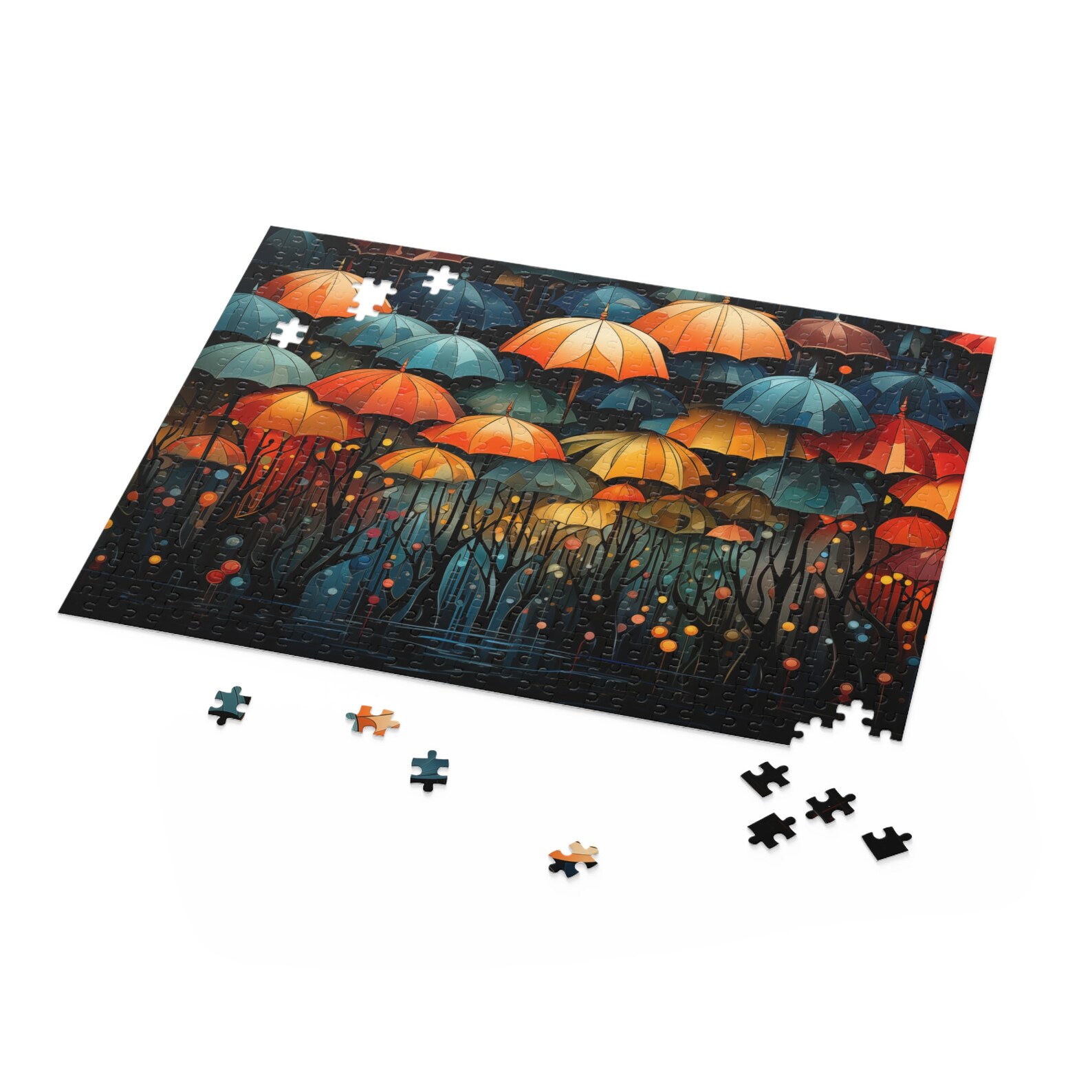Psychedelic Jigsaw Puzzle, Trippy Puzzles for Gift, Umbrella Puzzle ...