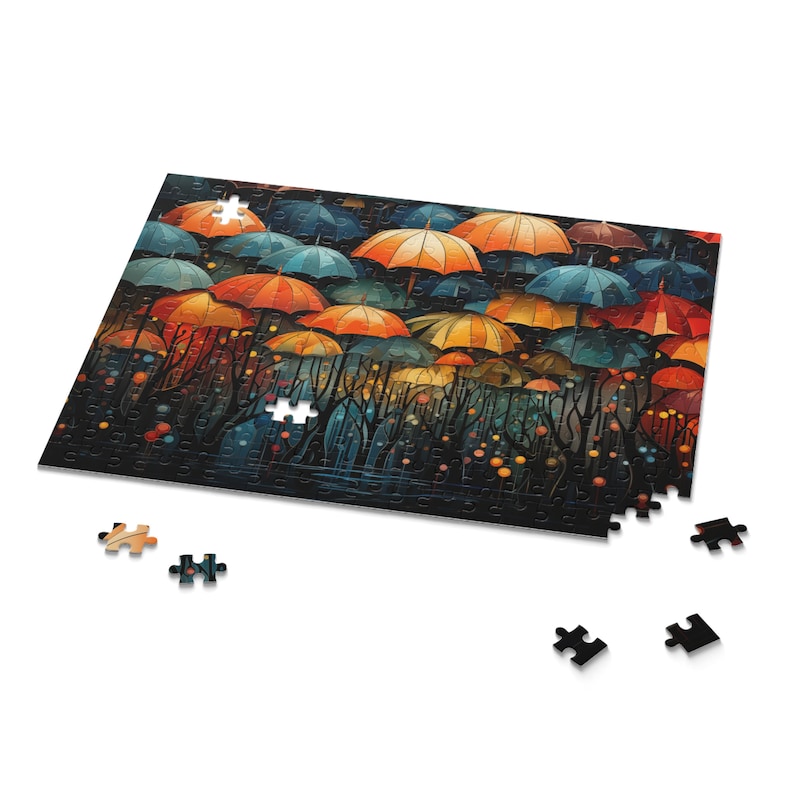 Psychedelic Jigsaw Puzzle, Trippy Puzzles for Gift, Umbrella Puzzle ...