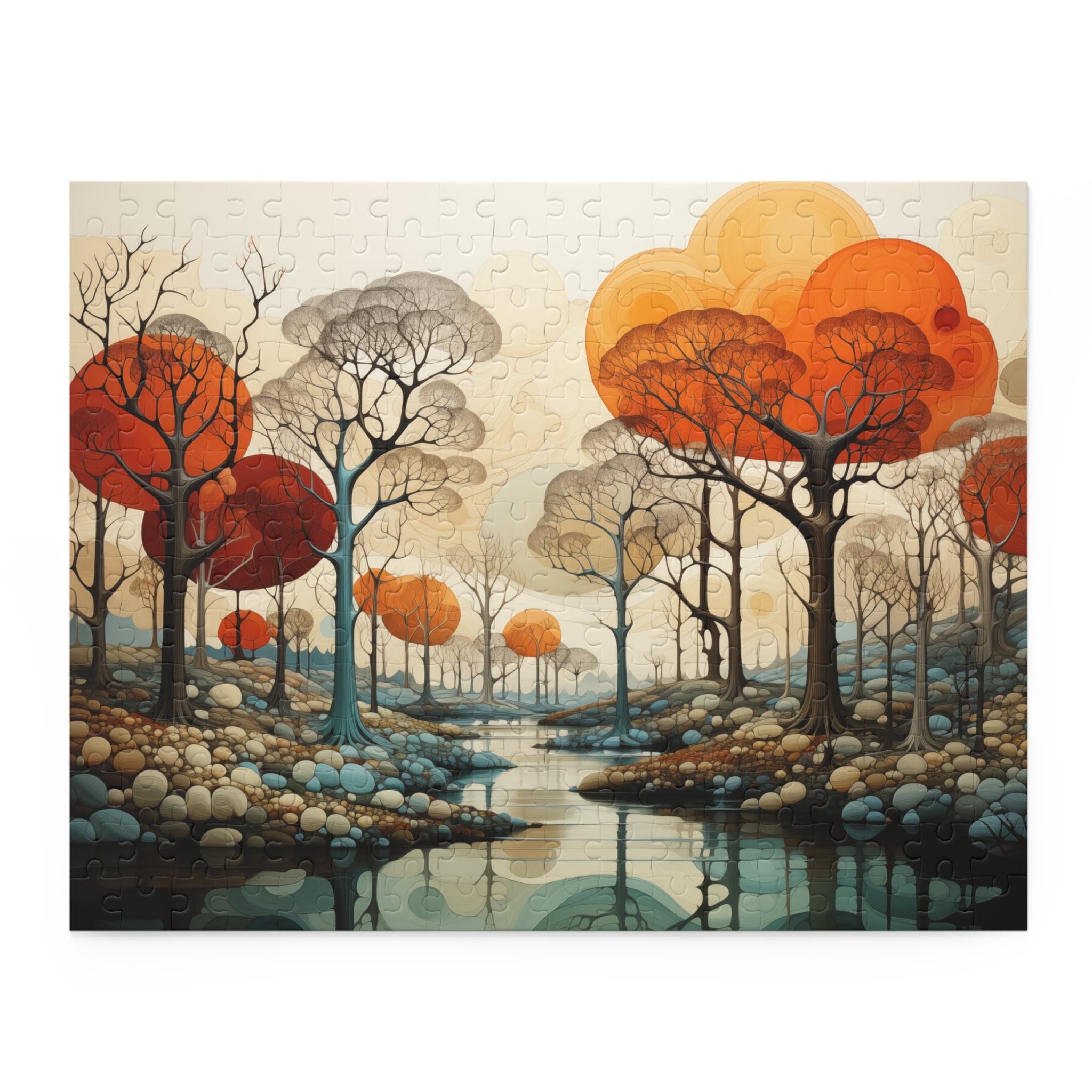 Japanese Jigsaw Puzzle, Puzzle of Trees, Abstract Puzzle, Jigsaw Puzzle ...