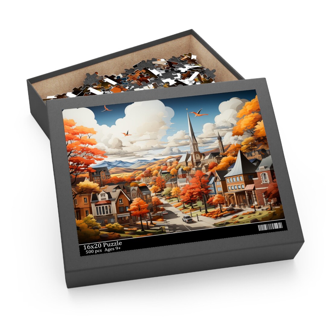 Church Puzzle, Town Puzzle Classic Jigsaw, Challenging Jigsaw Puzzle ...
