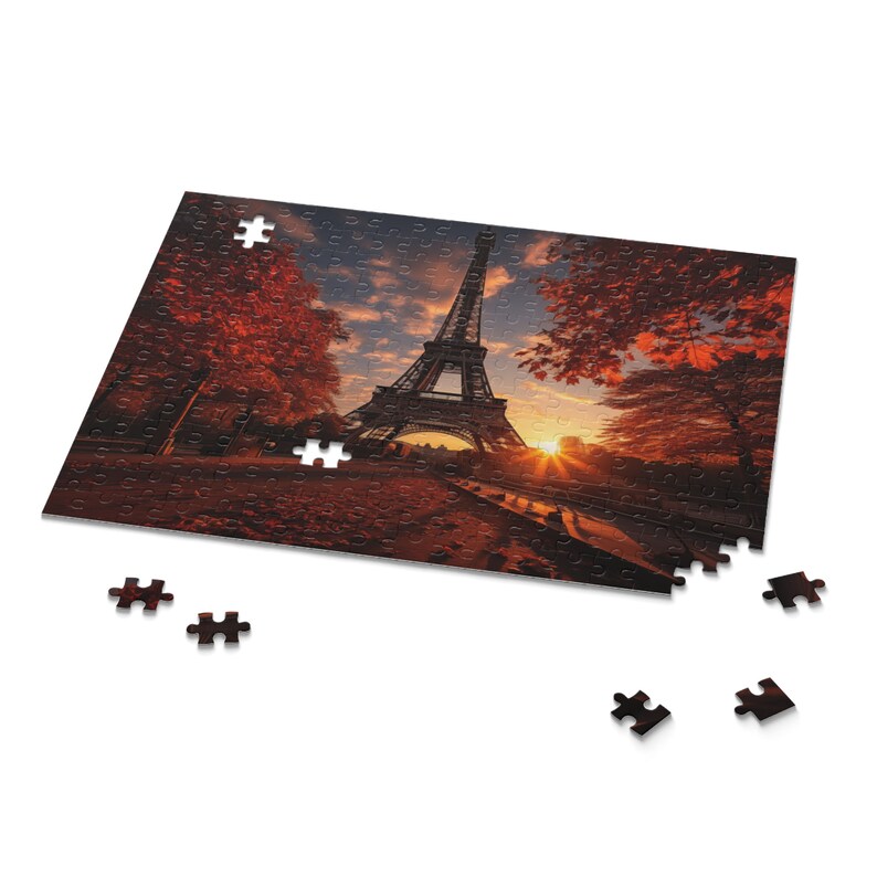 Eiffel Tower Jigsaw Puzzle, Wonder of the World Puzzle, Paris France Art Puzzle, Puzzle for ...