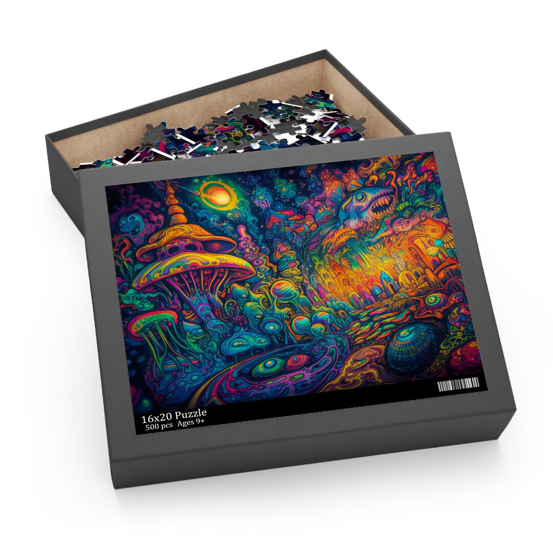 Jigsaw Puzzle Psychedelic Art Puzzle Trippy Artwork Puzzle Custom ...
