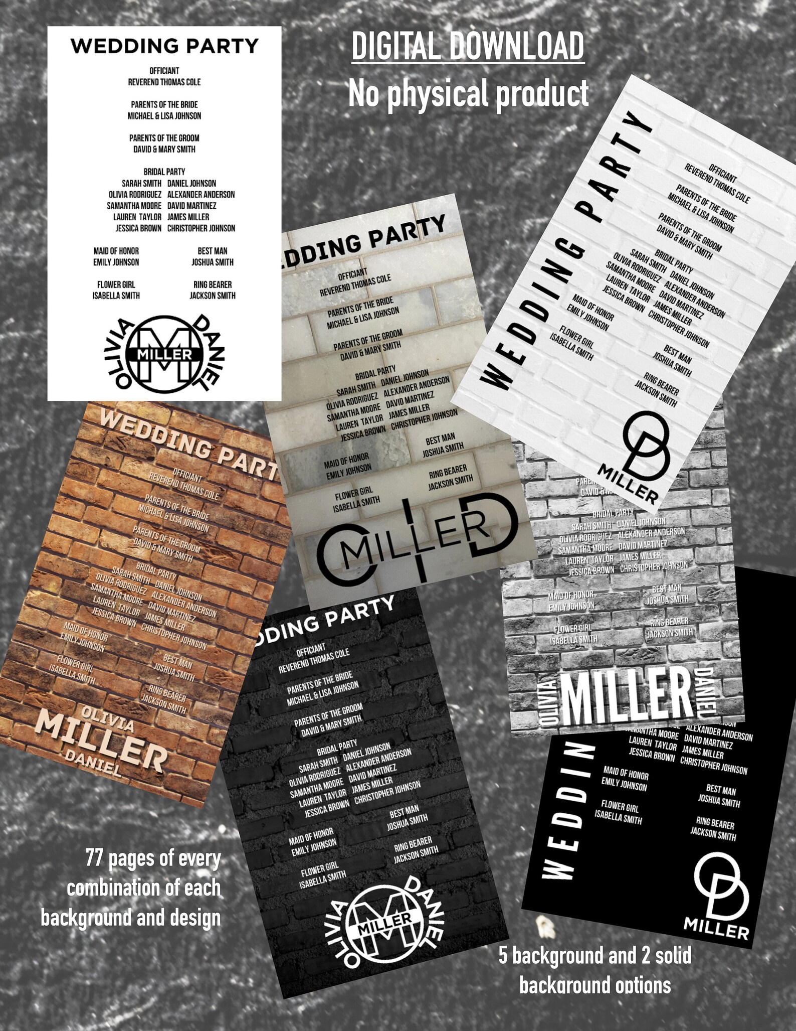 Custom Wedding Program Template, Editable Program Event Digital ...