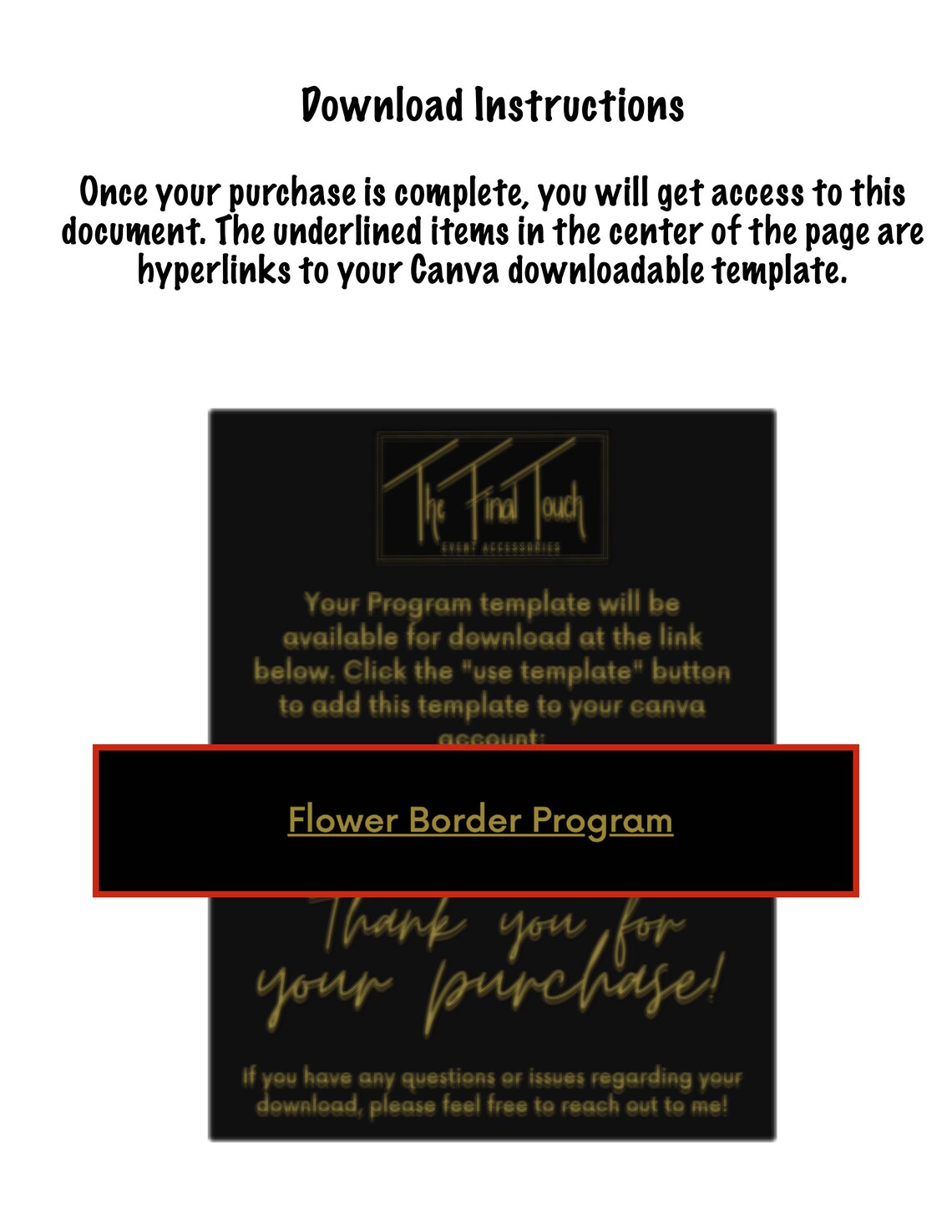 Custom Wedding Program Template, Editable Program Event Digital ...