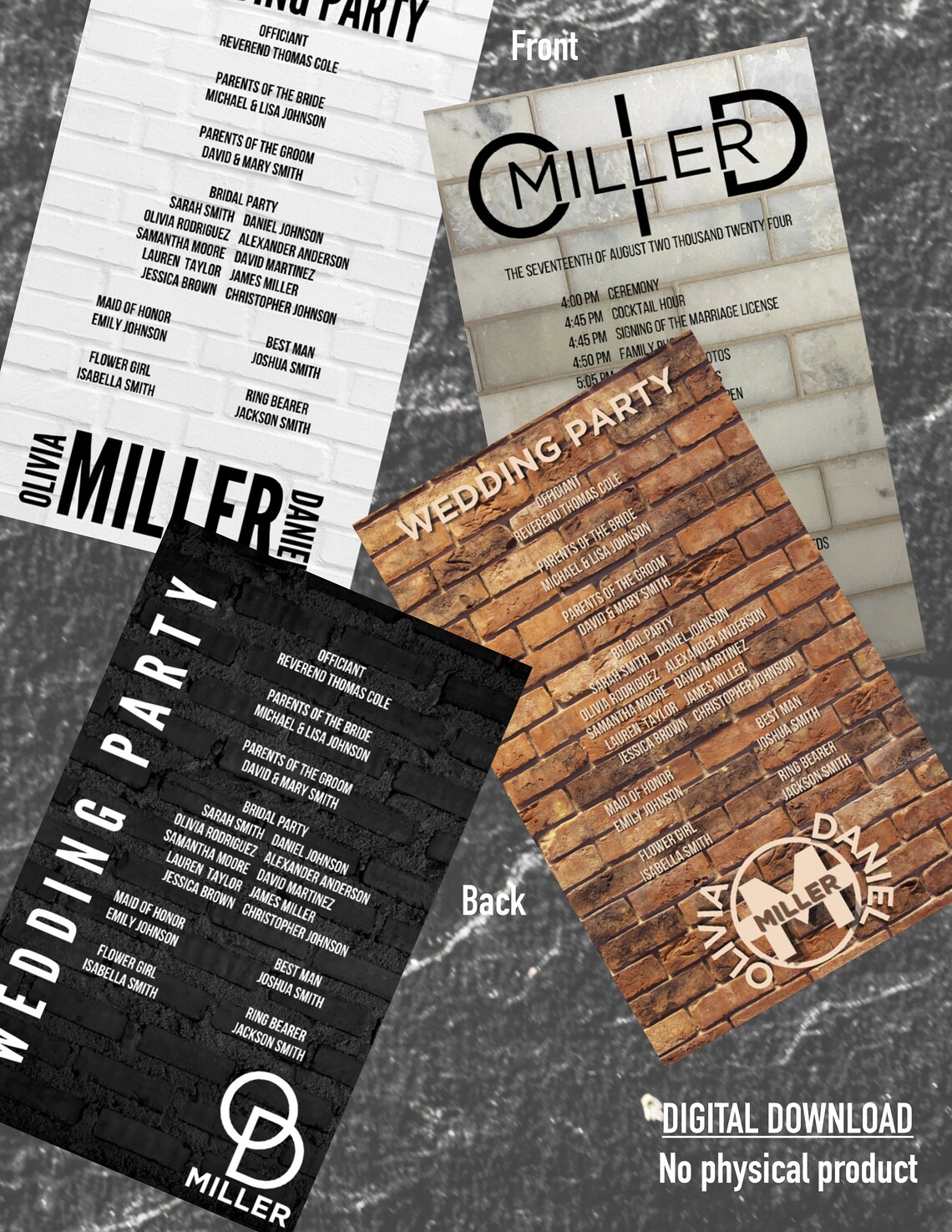 Custom Wedding Program Template, Editable Program Event Digital ...