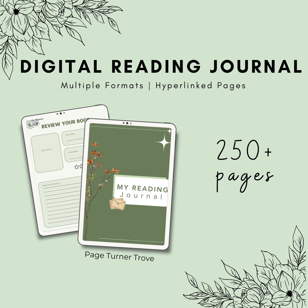 Reading Journal, Digital Reading Journal, Printable Reading Journal ...