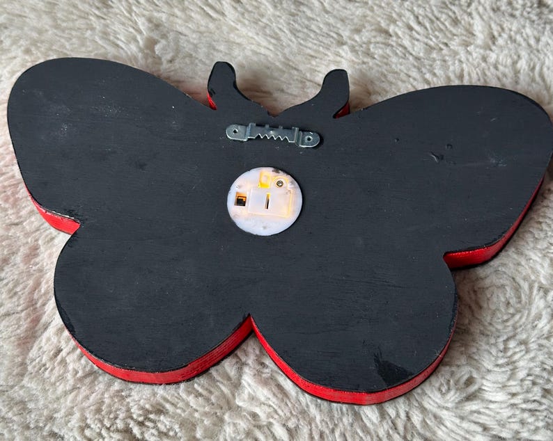 Hand-painted Light-up Mothman Wooden Wall Decor – Gothic Moth Wall Art ...