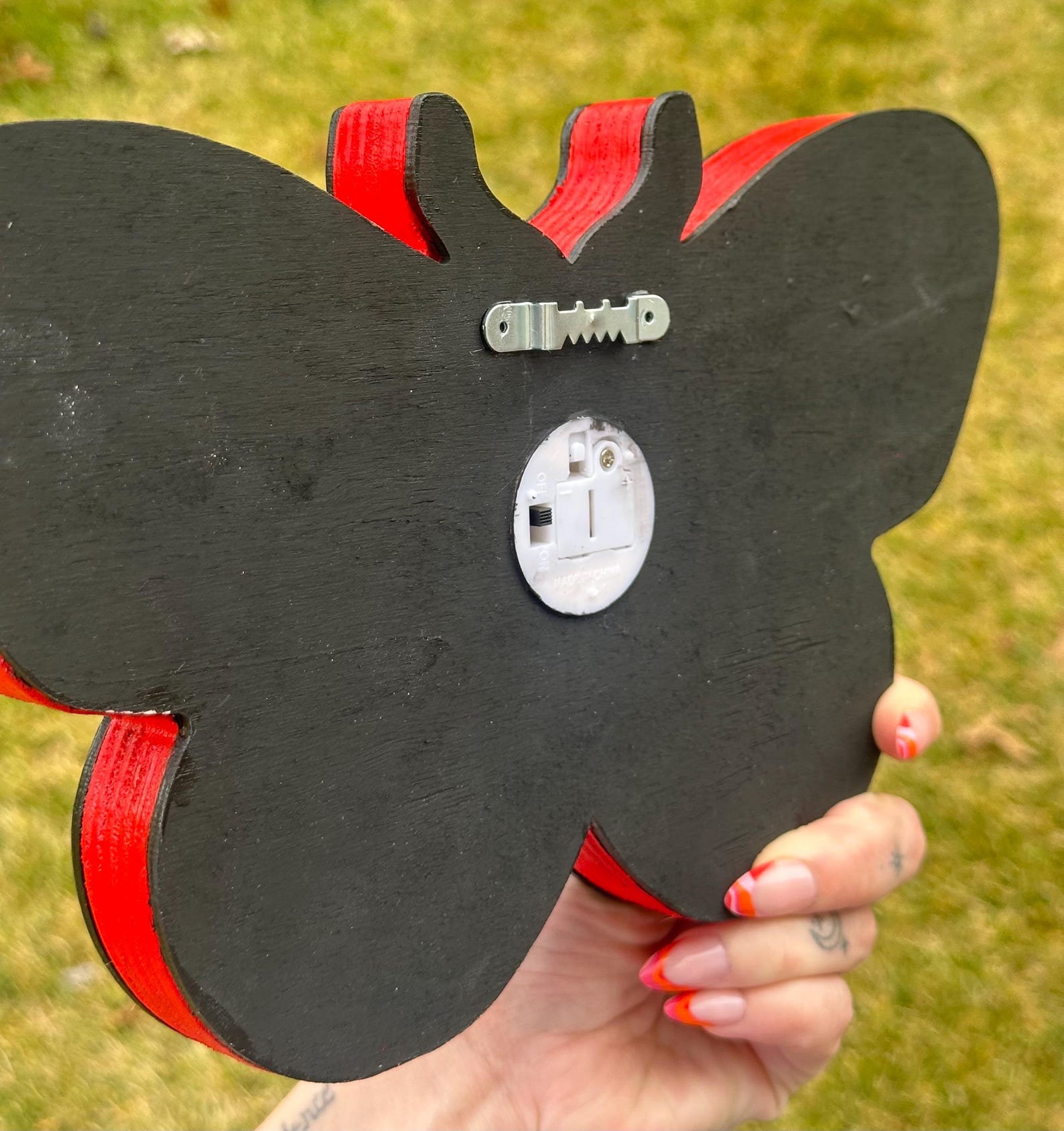 Hand-painted Light-up Mothman Wooden Wall Decor – Gothic Moth Wall Art ...