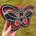 Hand-painted Light-up Mothman Wooden Wall Decor – Gothic Moth Wall Art ...