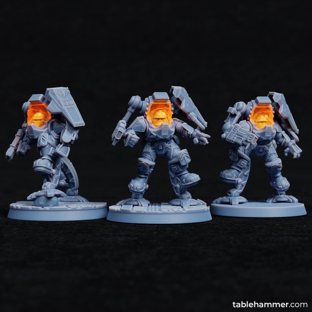 Exo Dwarves with Plasma Guantlets by Tablehammer/grimdark//exo suit ...