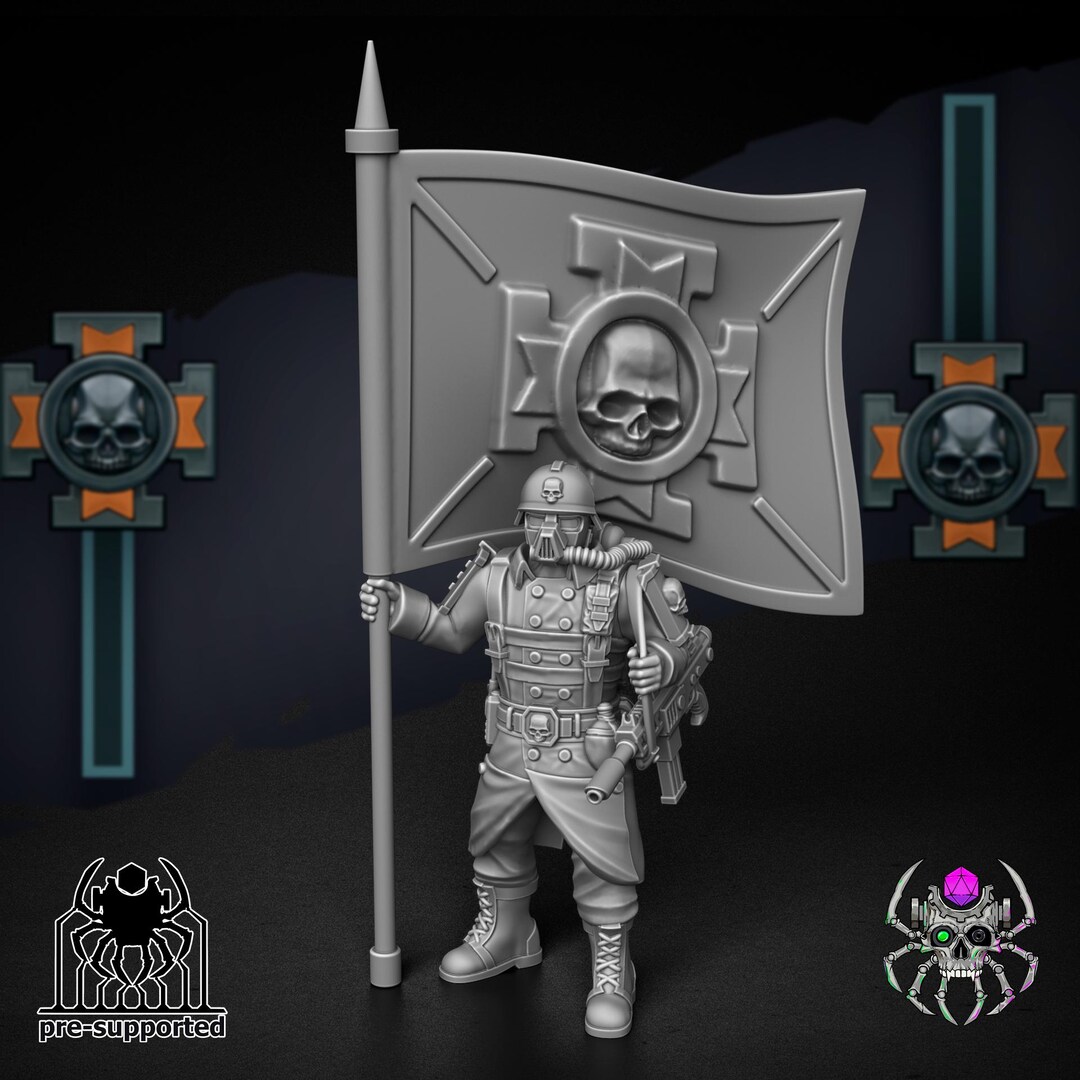 Standard Bearer/korps of Ashes/eightlegsminiatures/grimdark/imperial ...