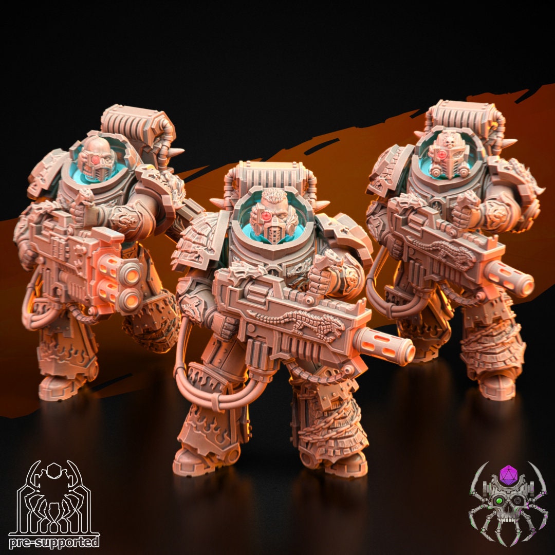 Flame Lizards Destroyers/eightlegsminiatures/buildkit/grimdark/sci Fi ...