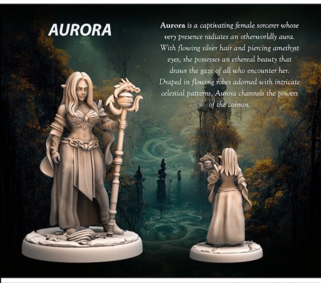 Aurora, Sorceress by Ravi / Elf / Caster / Wizard / Mage / Sorcerer - Etsy