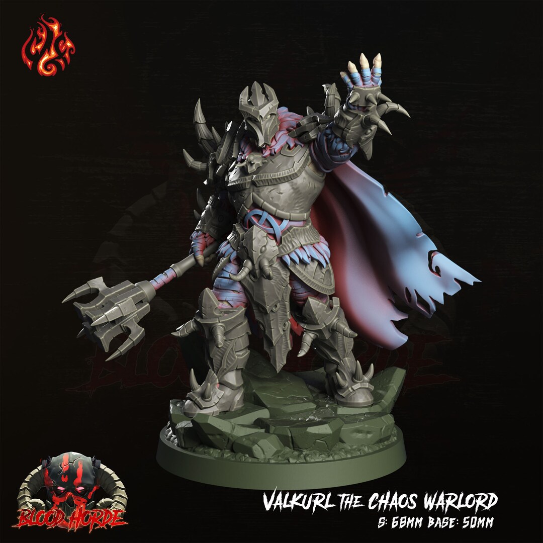 Valkurl the Chaos Warlord by Crippled God Foundry/ Anti Paladin/boss/knight/hero/adventurer ...